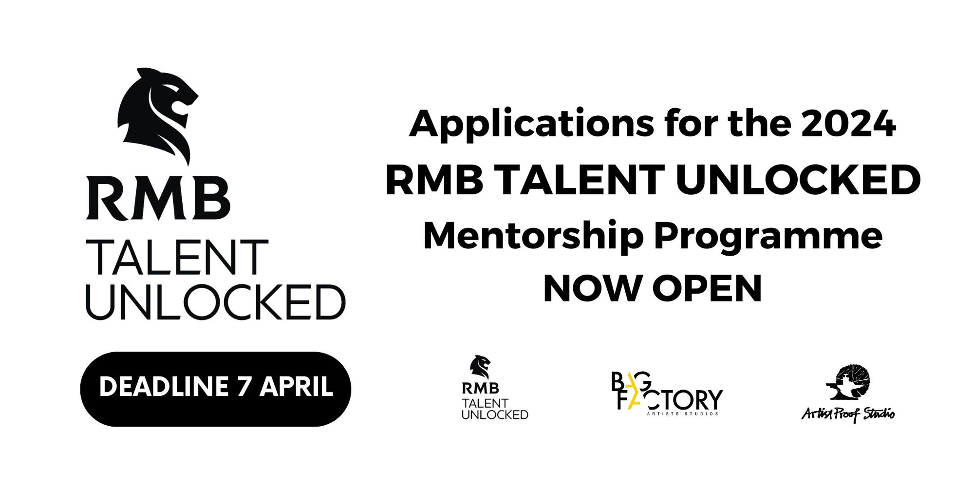 RMB TALENT UNLOCKED SPONSORSHIP PROGRAMME – Artist Proof Studio